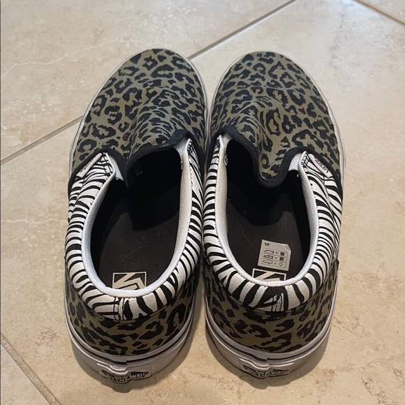 Vans | Shoes | Vans Kids Leopard And Zebra Print Sneakers | Poshmark